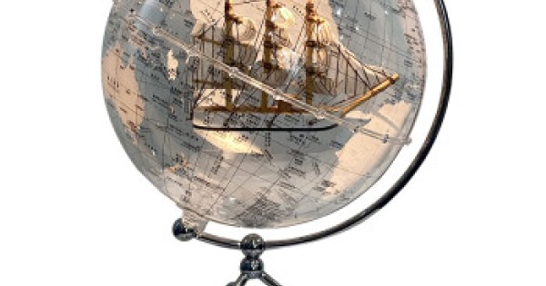 high-end light luxury transparent sailing globe office study desk ...